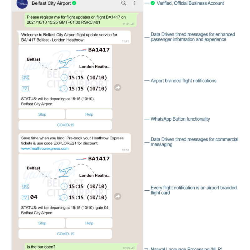 AirChat, flight notifications and chatbot software – Airport AI flight ...